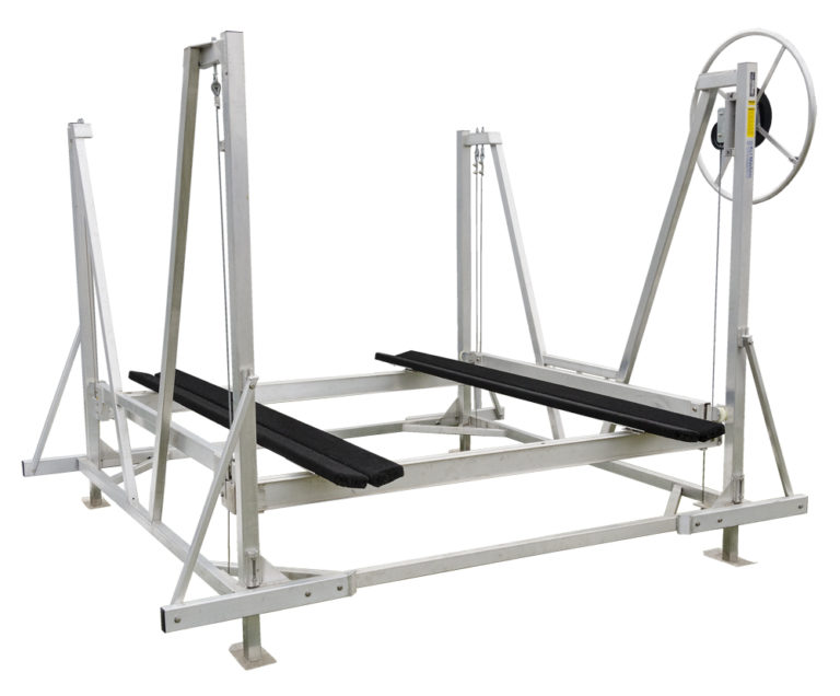 Pontoon Boat Lifts | Shallow Water Pontoon Lifts – R & J Machine